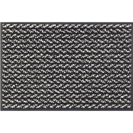 Fußmatte wash+dry by Kleen-Tex Teppiche Gr. B/L: 60 cm x 90 cm, 7 mm, 1 St., schwarz-weiß (schwarz, weiß) Fußmatten gemustert