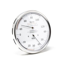 Fischer Klimamesser 184.01 Sauna-Thermohygrometer 130 mm Edelstahl Made in Germany