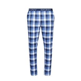 Skiny Pyjamahose Skiny Herren Pyjama Hose kariert (1-tlg) Modisches Design Baumwolle