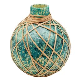 KARE Vase "Caribbean" in Grün - (H)20 x Ø 18 cm