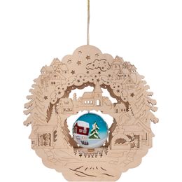 Dekolicht MyFlair MÖBEL & ACCESSOIRES "Weihnachtsdeko" Lampen Gr. Höhe: 32,5 cm, beige (natur) Fensterdekoration Dekofiguren