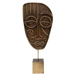 KARE Dekoobjekt "Mask Mathis" in Gold - (B)17,5 x (H)37 x (T)7 cm