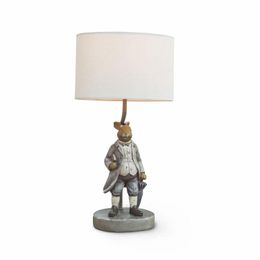 Mirabeau Tischleuchte Tischlampe Cerni grau/creme