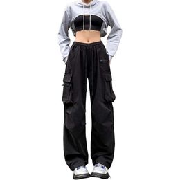 KIKI Latzhose Cargohose Damen Baggy High Waist Streetwear