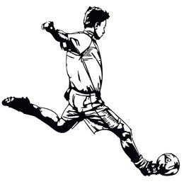 Wandtattoo Wall-Art "Fußball Aufkleber Kicker 03" Wandtattoos Gr. B/H/T: 100 cm x 95 cm x 0,1 cm, schwarz Wandtattoos Wandsticker