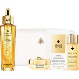 Guerlain Pflege Abeille Royale Anti Aging Pflege Geschenkset Advanced Youth Watery Oil 50 ml + Lotion Fortifiante à la Gelée Royale 40 ml + Double R Renew & Repair Advanced Serum 7 x 0,6 ml + Honey Treatment Day Cream 15 ml