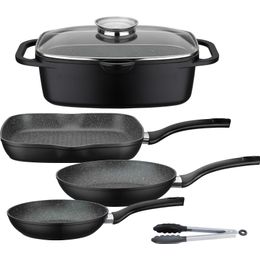 Topf-Set GSW "Gourmet Granit" Töpfe schwarz Topfsets