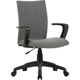 Bürostuhl ByLiving "Sit" Stühle Gr. Material Bezug, Material Gestell, Webstoff, Kunststoff, grau (grau, schwarz, schwarz) Drehstühle