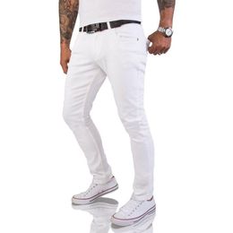 Rock Creek Slim-fit-Jeans Herren Jeans Slim Fit Weiß RC-2155