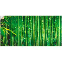 Wandfolie Artland "Bambus II" Bilder Gr. B/H: 150 cm x 75 cm, Gräser, 1 St., grün Artland