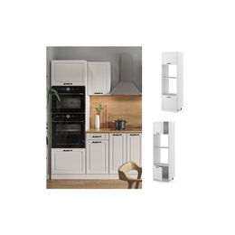 VICCO Mikrowellenumbauschrank 60 cm Wei&szlig; K&uuml;chenschrank Unterschrank K&uuml;chenzeile R-Line