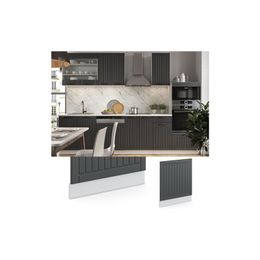 VICCO Geschirrsp&uuml;lerblende 60 cm FAME Line K&uuml;chenschrank K&uuml;chenzeile Landhaus Anthrazit