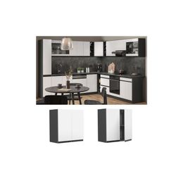 VICCO H&auml;ngeschrank K&uuml;chenschrank K&uuml;chenm&ouml;bel R-Line J-Shape Anthrazit Wei&szlig; 60 cm modern