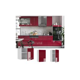 VICCO H&auml;ngeschrank 45 cm Bordeaux Hochglanz K&uuml;chenschrank H&auml;ngeschrank K&uuml;chenzeile Fame-Line