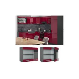 VICCO K&uuml;chenschrank H&auml;ngeschrank H&auml;ngeglasschrank R-Line Anthrazit