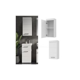 VICCO Hängeschrank Badschrank Badezimmermöbel Luna Weiß Skandi 37x77 cm Badezimmer Schrank Badmöbel Schranktür Schrankfach Ablage Aufbewahrung