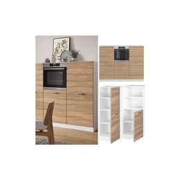 VICCO K&uuml;chenzeile K&uuml;chenblock Einbauk&uuml;che R-Line Wei&szlig; Sonoma Backofen K&uuml;chenschrank