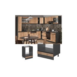 VICCO Herdschrank K&uuml;chenschrank K&uuml;chenm&ouml;bel R-Line J-Shape Anthrazit Eiche 60 cm modern