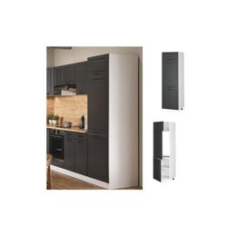 VICCO K&uuml;hlumbauschrank K&uuml;chenschrank K&uuml;chenzeile Landhaus R-Line 60 cm Wei&szlig;-Anthrazit