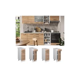 VICCO Schubunterschrank K&uuml;chenschrank K&uuml;chenzeile R-Line 30 cm Wei&szlig; Sonoma T&uuml;r Schublade