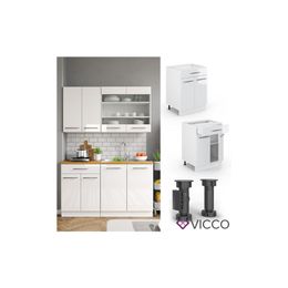 VICCO Schubunterschrank 60 cm Wei&szlig; K&uuml;chenzeile Unterschrank R-Line