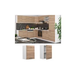 VICCO H&auml;ngeschrank K&uuml;chenschrank K&uuml;chenzeile R-Line 45 cm Wei&szlig; Sonoma T&uuml;r F&auml;cher