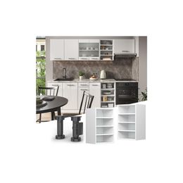 VICCO Regalh&auml;ngeschrank K&uuml;chenschrank K&uuml;chenzeile R-Line 40 cm Wei&szlig; F&auml;cher