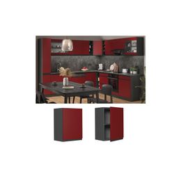 VICCO H&auml;ngeschrank K&uuml;chenschrank K&uuml;chenm&ouml;bel R-Line J-Shape Anthrazit Rot 45 cm modern