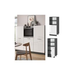 VICCO Backofenumbauschrank K&uuml;chenschrank K&uuml;chenzeile R-Line 60 cm Anthrazit Wei&szlig; kleine T&uuml;r