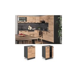 VICCO K&uuml;chenschrank Unterschrank60 cm R-Line Anthrazit