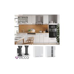 VICCO H&auml;ngeschrank 60 cm Wei&szlig; K&uuml;chenzeile Unterschrank Fame