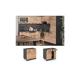 VICCO K&uuml;chenschrank Unterschrank Schubunterschrank 80 cm R-Line Anthrazit