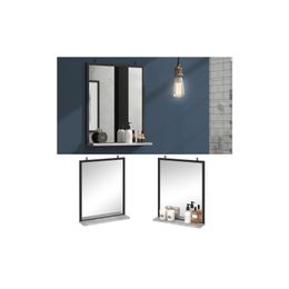 VICCO Badspiegel Fyrk Beton Badezimmerspiegel mit Ablage Wandspiegel für Bad