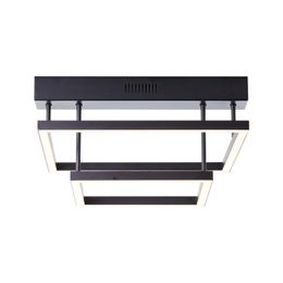 Brilliant Lampe, Ranut LED Deckenleuchte 2flg schwarz, 2x LED integriert, 17W LED integriert, (1700lm, 3000K), In 3 Stufen &uuml;ber Wandschalter dimmbar