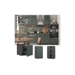 VICCO H&auml;ngeschrank K&uuml;chenschrank K&uuml;chenm&ouml;bel Fame-Line Anthrazit Gr&uuml;n-Gold Landhaus 40 cm K&uuml;che Einbauk&uuml;che H&auml;ngeschrank Dreht&uuml;r Einlegeboden K&uuml;chenzeile