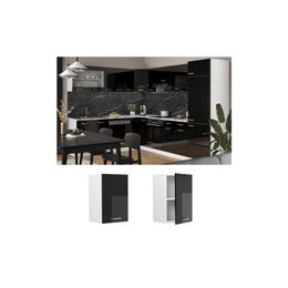 VICCO H&auml;ngeschrank K&uuml;chenschrank R-Line Solid Wei&szlig; Schwarz 40 cm modern