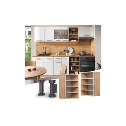 VICCO Regalh&auml;ngeschrank K&uuml;chenschrank K&uuml;chenzeile R-Line 40 cm Eiche F&auml;cher