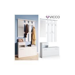 VICCO Flurgarderobe Set Billy wei&szlig; Garderobe Dielengarderobe Kompaktgarderobe