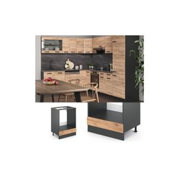 VICCO K&uuml;chenschrank Herdumbauschrank 60 cm R-Line Anthrazit