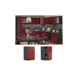 VICCO H&auml;ngeschrank K&uuml;chenschrank K&uuml;chenm&ouml;bel R-Line J-Shape Anthrazit Rot 40 cm modern