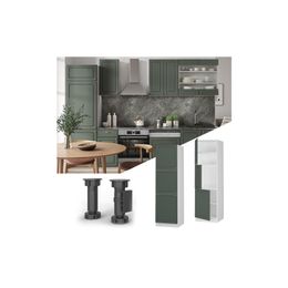 VICCO Herdumbauschrank K&uuml;chenschrank K&uuml;chenm&ouml;bel Fame-Line Landhaus Wei&szlig; Gr&uuml;n 60 cm Gold K&uuml;che Einbauk&uuml;che Blende Herdschrank Hochschrank K&uuml;chenzeile Dreht&uuml;r Einlegeboden