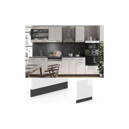 VICCO Geschirrsp&uuml;lerfront 60 cm Wei&szlig; Hochglanz K&uuml;chenschrank Blende K&uuml;chenzeile Fame-Line