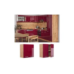 VICCO H&auml;ngeschrank K&uuml;chenschrank K&uuml;chenzeile R-Line 60 cm Goldkraft Bordeaux