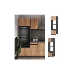 VICCO Mikrowellenschrank K&uuml;chenschrank K&uuml;chenm&ouml;bel R-Line J-Shape Anthrazit Eiche 60 cm modern
