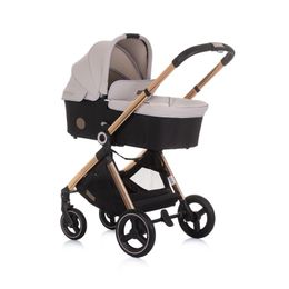 Chipolino Kinderwagen Elite 3 in 1 i-Size Babyschale Sportsitz Babywanne Tasche beige