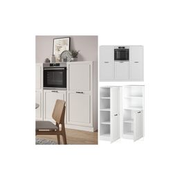 VICCO K&uuml;chenzeile K&uuml;chenblock Einbauk&uuml;che R-Line Landhaus Wei&szlig; Backofen K&uuml;chenschrank