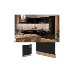 VICCO Geschirrsp&uuml;lerblende K&uuml;chenm&ouml;bel R-Line Solid Eiche Schwarz 60 cm modern