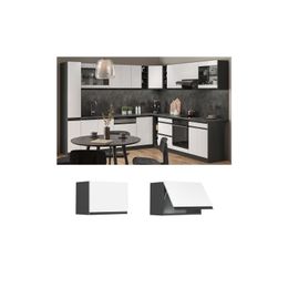 VICCO H&auml;ngeschrank flach K&uuml;chenschrank K&uuml;chenm&ouml;bel R-Line J-Shape Anthrazit Wei&szlig; 60 cm modern