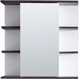 Spiegelschrank Welltime "Sanremo" Schränke Gr. B/H/T: 60 cm x 20 cm x 60 cm, silberfarben (weiß matt, eichefarben rauchsilber) Bad-Spiegelschränke