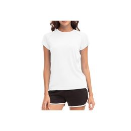 MEETYOO Funktionsshirt Damen Kurzarm Trainingsshirt Rundhalsshirts UV-Shirt (T-Shirt Sport Shirt